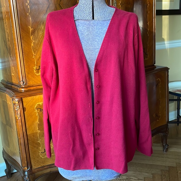 Designers Originals | Sweaters | 0 Cotton Red Cardigan 1x By Designer ...